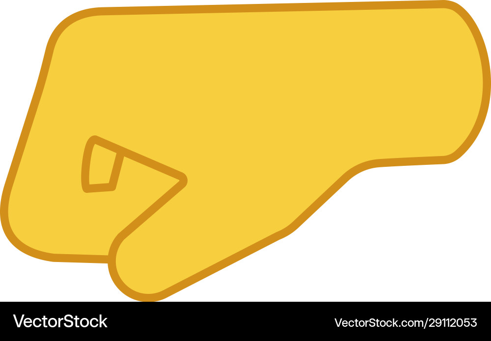 Left fist emoji color icon Royalty Free Vector Image