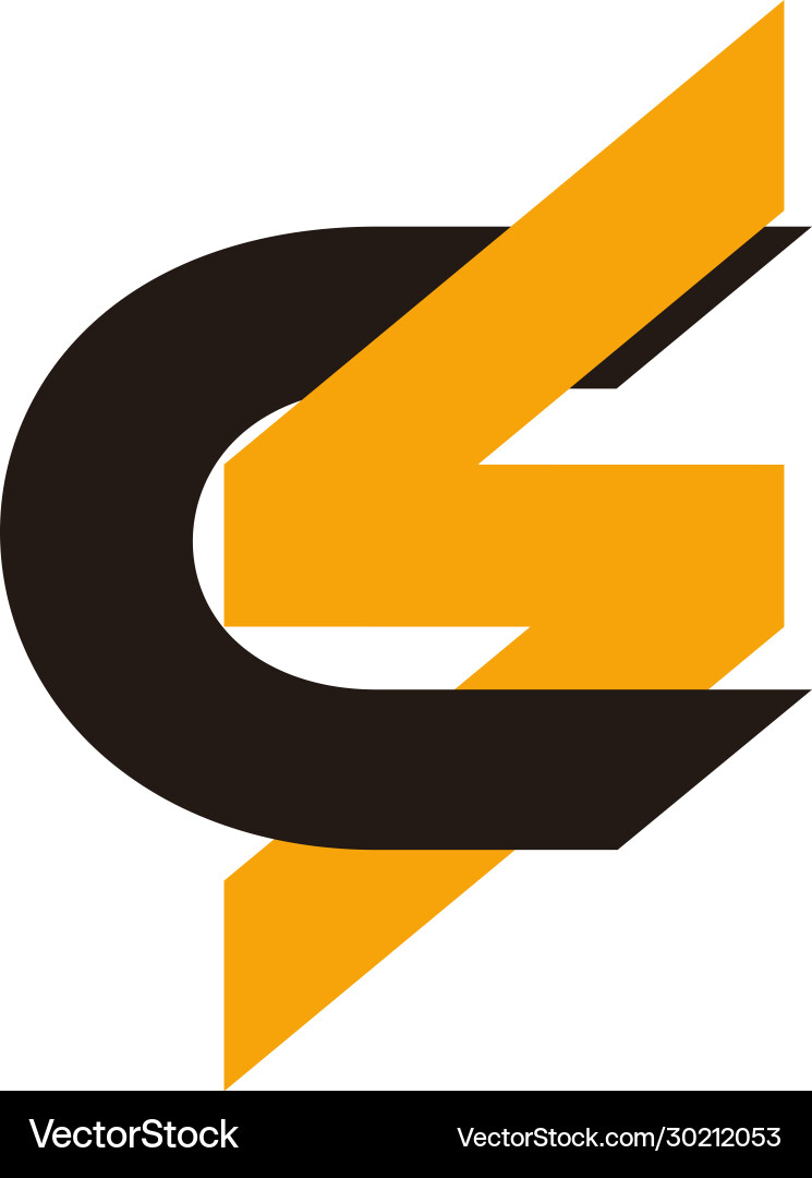 Letter sc linked colorful overlapping logo Vector Image