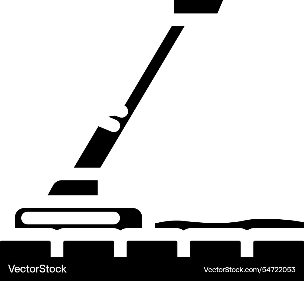 Pathway cleaning garden maintenance glyph icon Vector Image