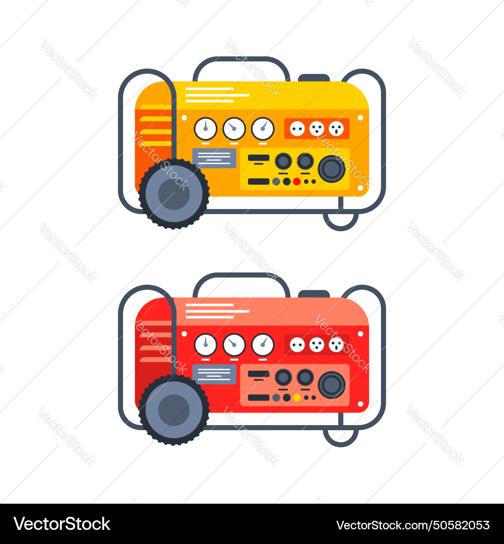 Portable electric power generator Royalty Free Vector Image