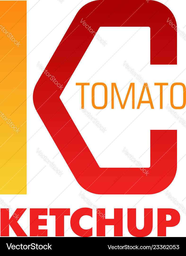 Tomato ketchup sign Royalty Free Vector Image - VectorStock