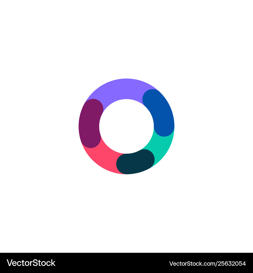 Abstract Overlapping Circle Logo Royalty Free Vector Image