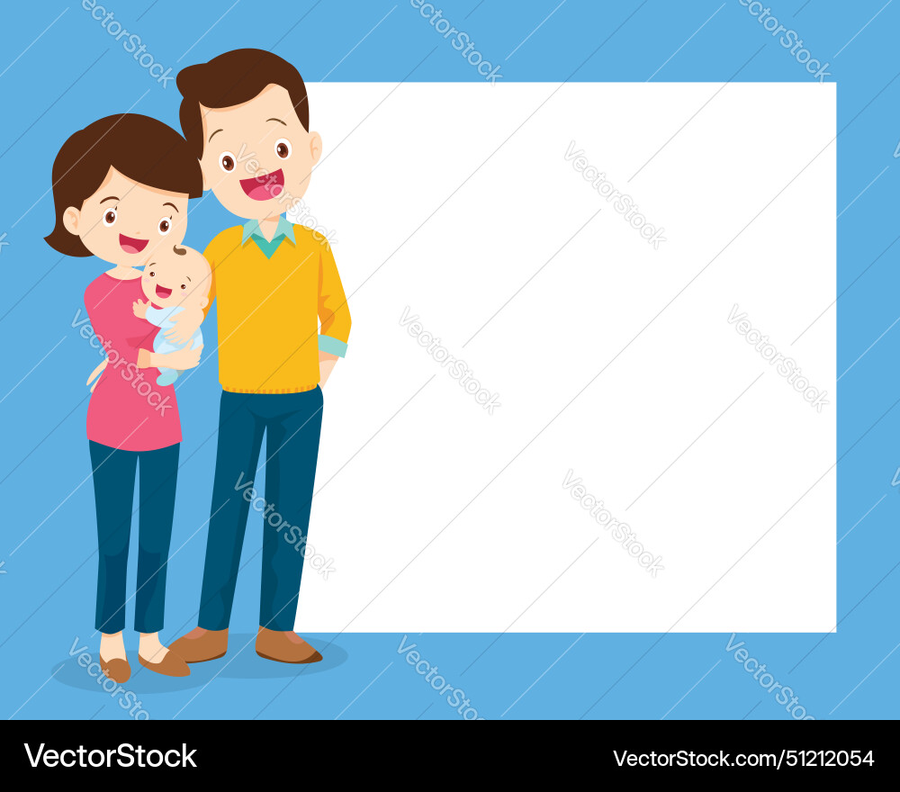 Big happy multi-generational family siblings Vector Image