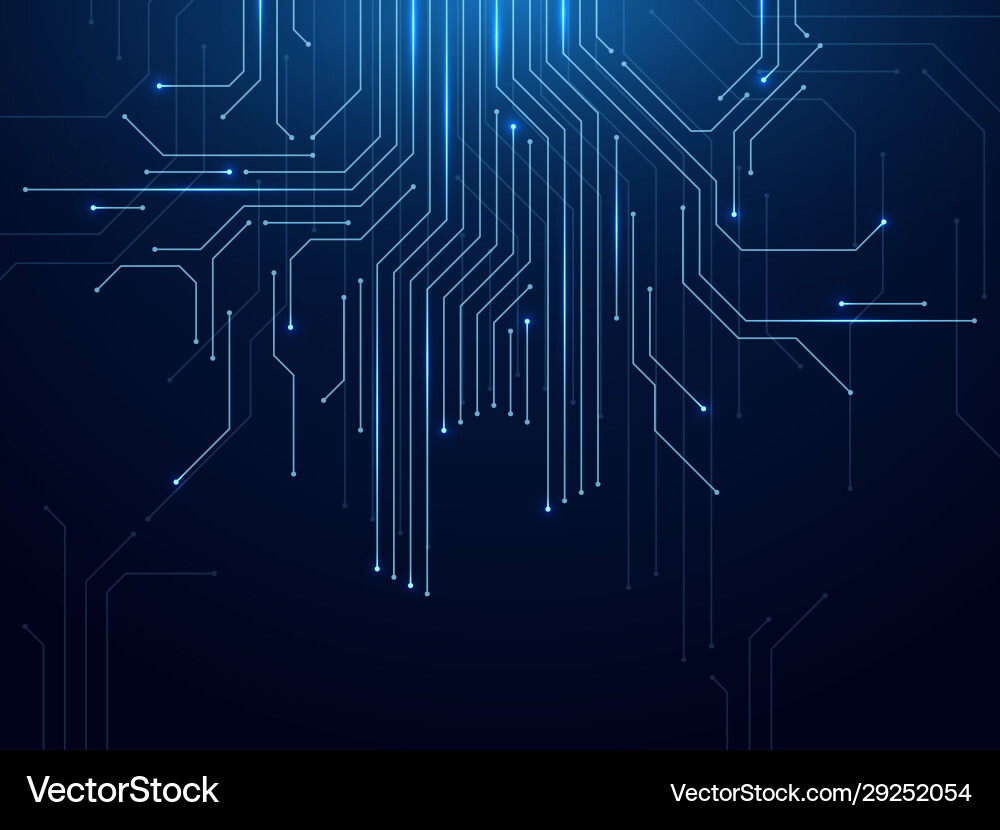 Circuit board abstract futuristic technology Vector Image