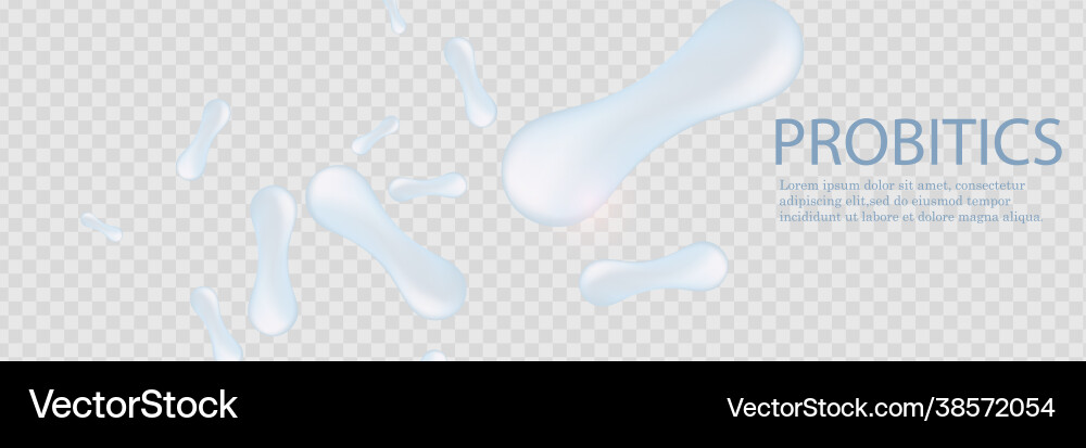Probiotics bacteria biology Royalty Free Vector Image