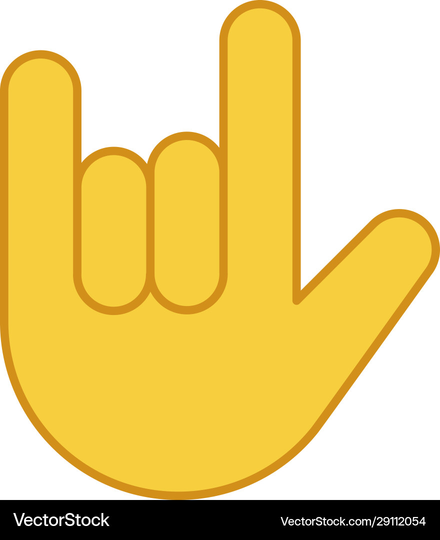 Rock On Hand Gesture Royalty Free Vector Image
