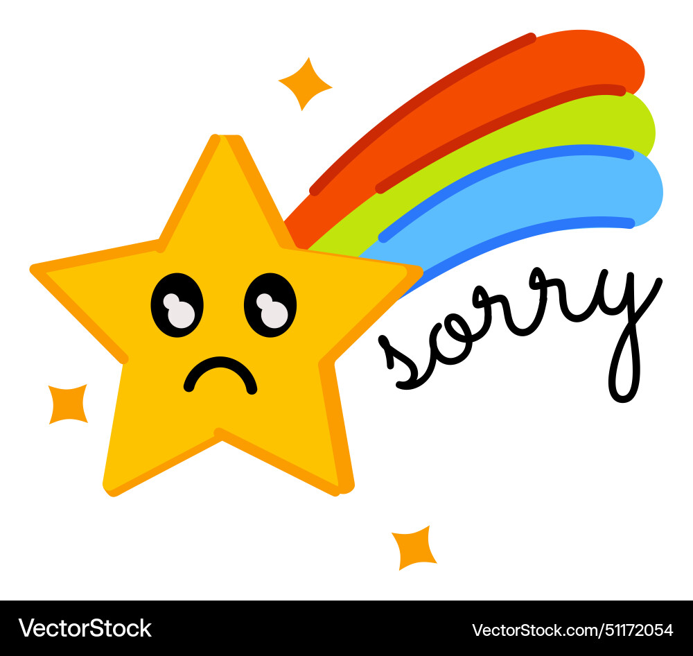 Sad star Royalty Free Vector Image - VectorStock