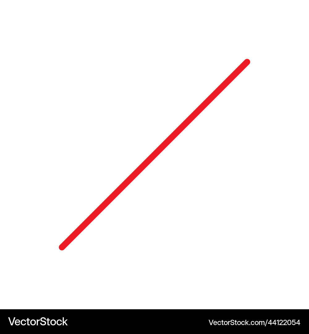 Single straight diagonal line icon Royalty Free Vector Image
