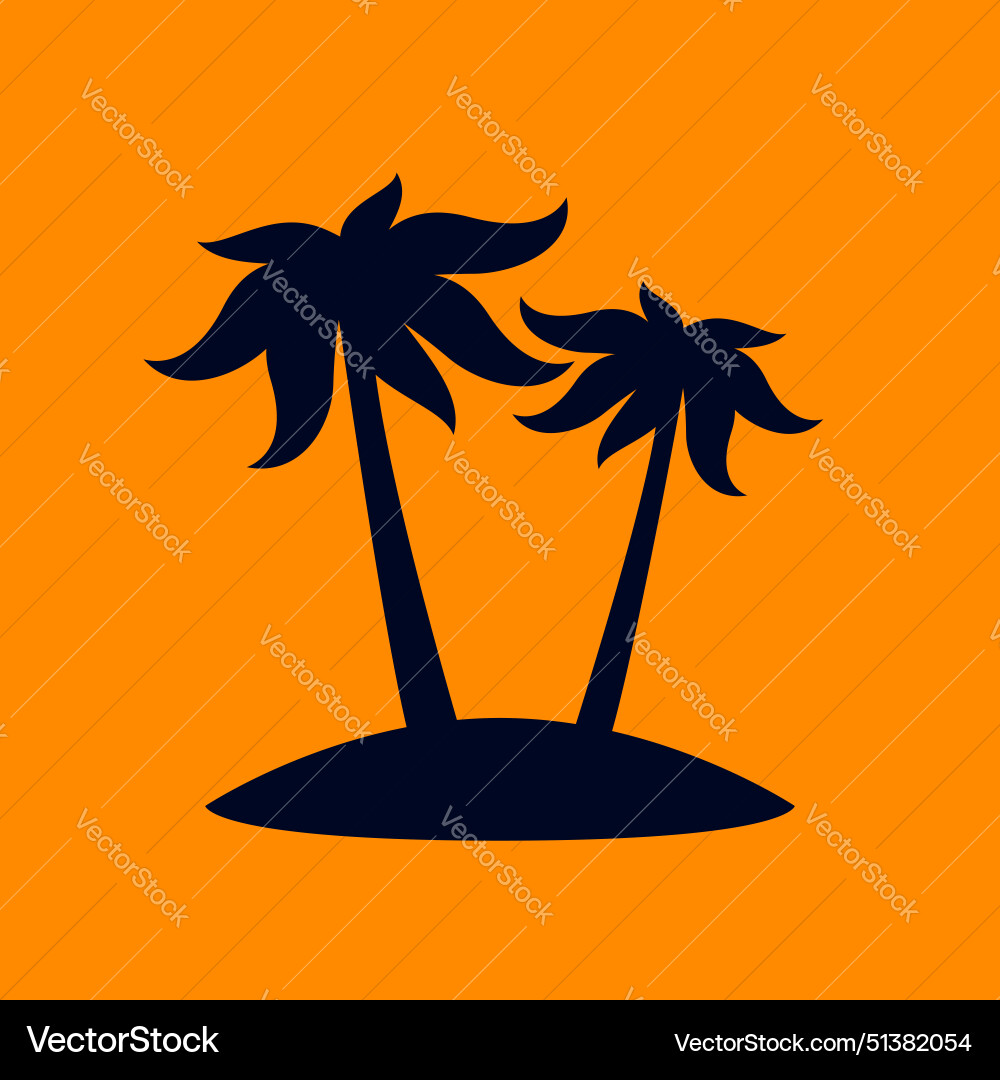 Tropical palm tree Royalty Free Vector Image - VectorStock