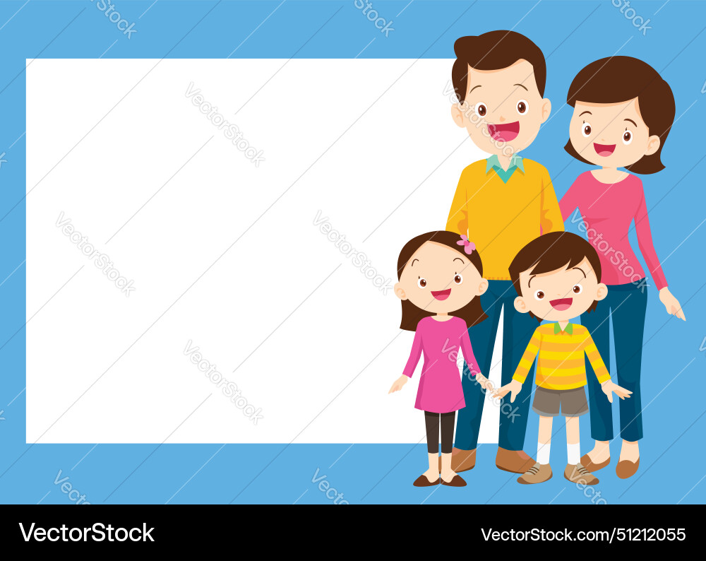 Big happy multi-generational family siblings Vector Image