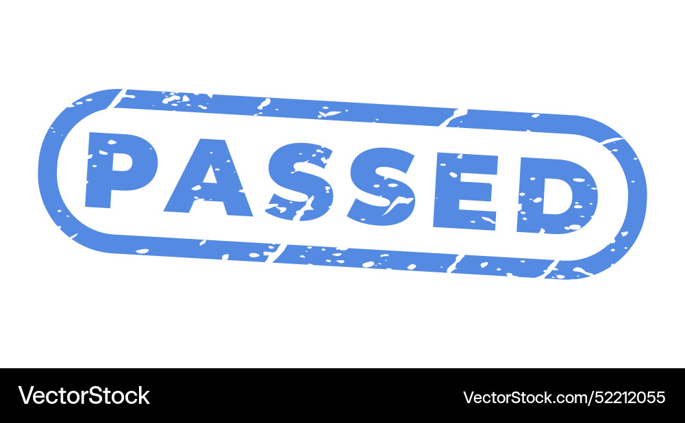 Blue passed isolated grunge stamp Royalty Free Vector Image