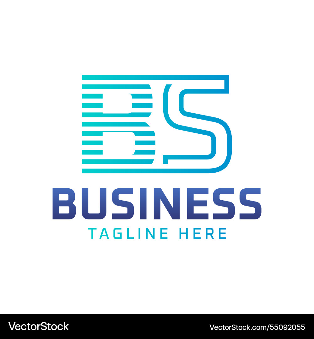 Bs logo design sleek modern letter Royalty Free Vector Image