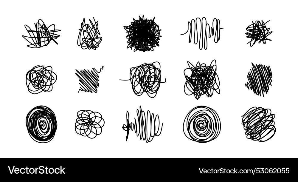 Confusion doodle line sketch style sketchy pen Vector Image