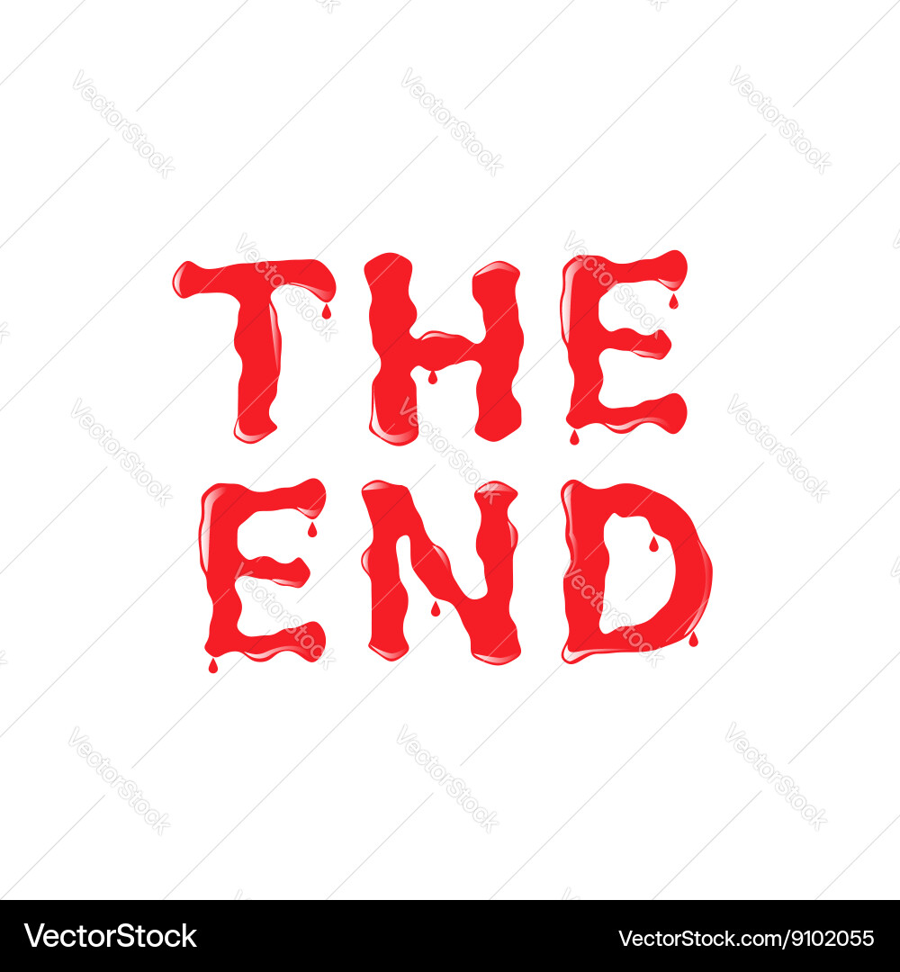 End text Royalty Free Vector Image - VectorStock