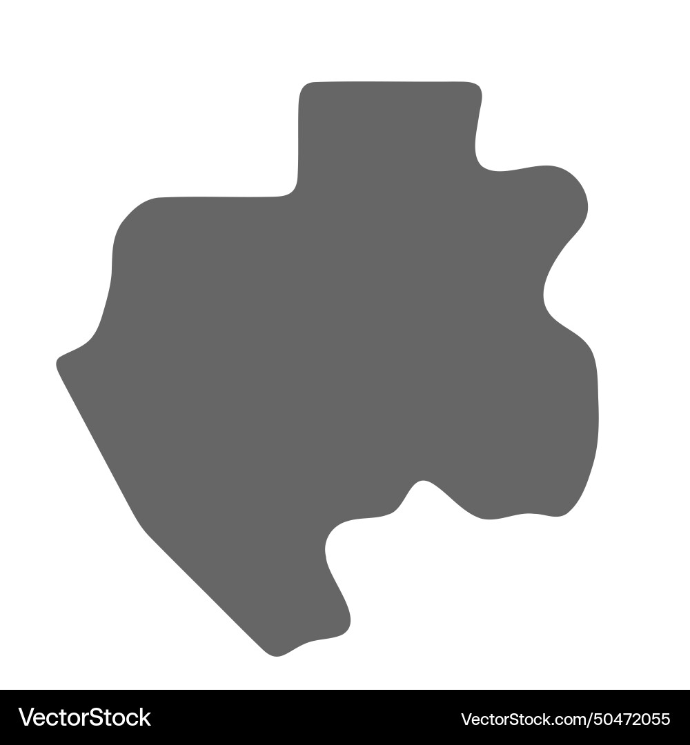 Gabon simplified smooth country map Royalty Free Vector