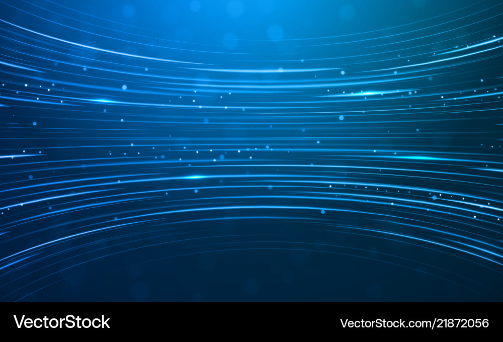Abstract blue glitter line speed background Vector Image