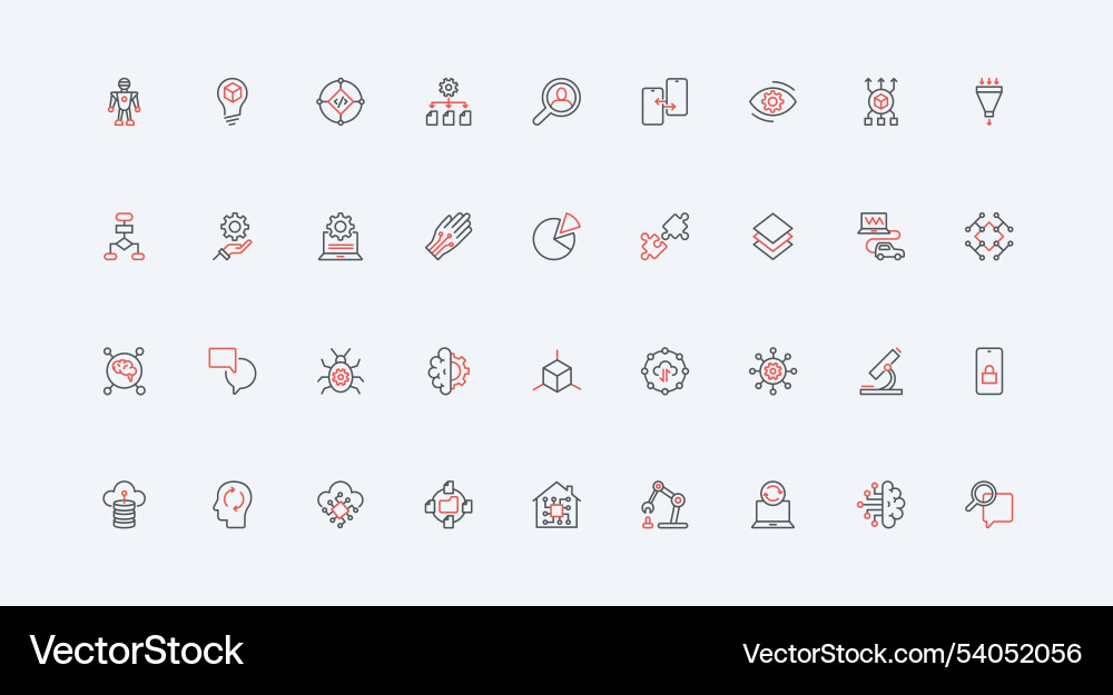 Ai technology machine learning engineering Vector Image