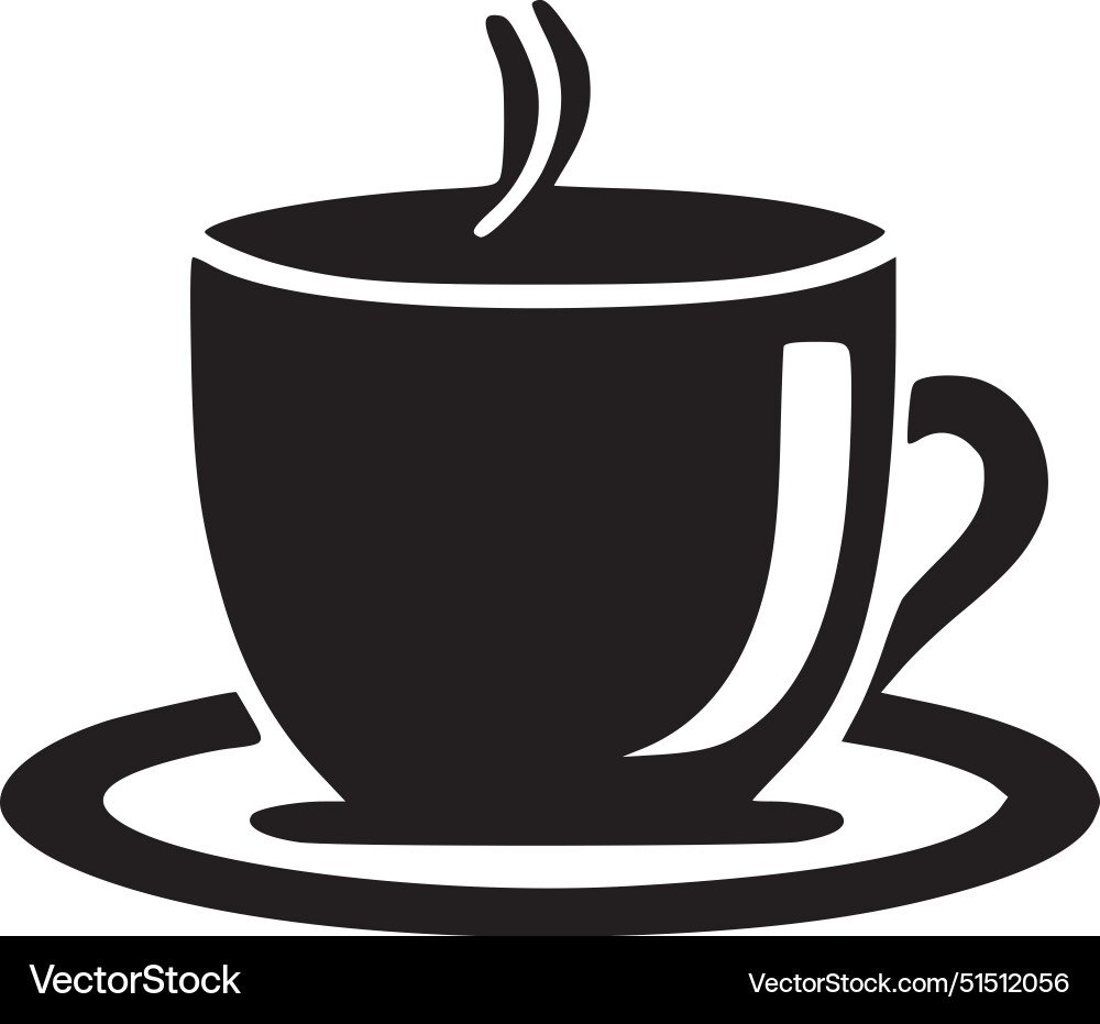 Coffee - black and white isolated icon Royalty Free Vector