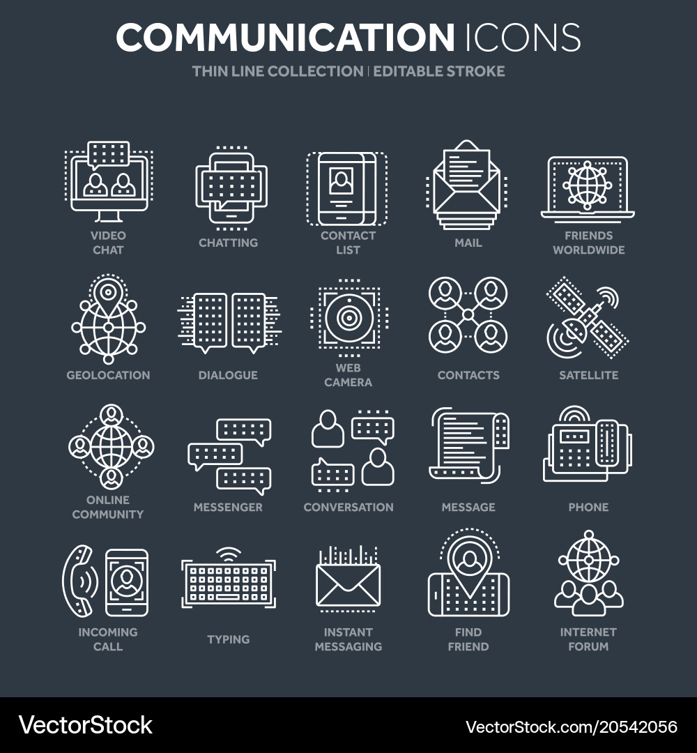 Communication social media online chatting Vector Image