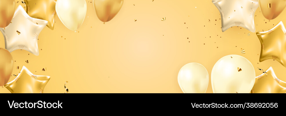 Congratulations banner design with confetti Vector Image