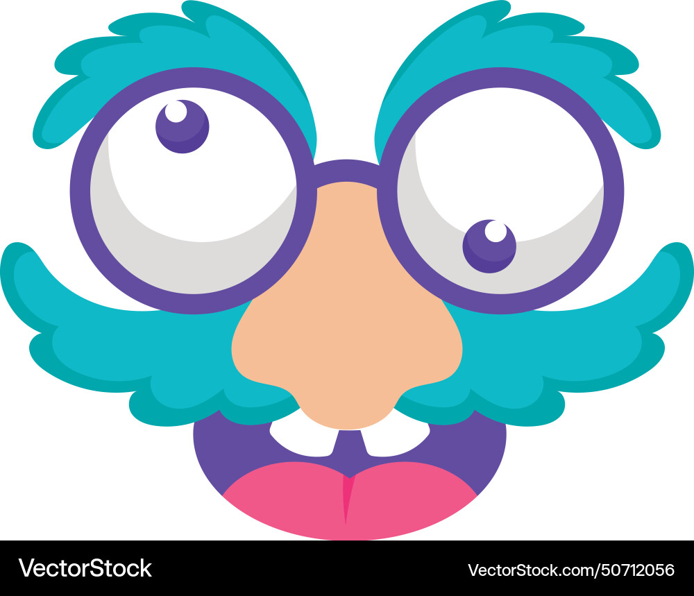 Fools day crazy mask Royalty Free Vector Image