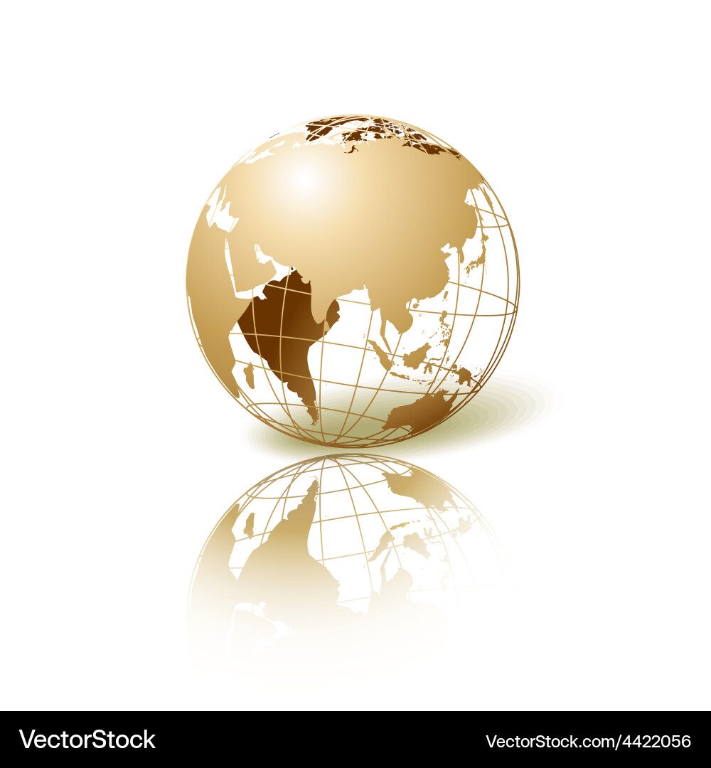Golden globe Royalty Free Vector Image - VectorStock