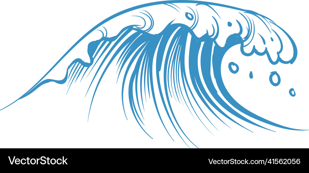 Japanese Wave Tsunami Art Royalty Free Vector Image