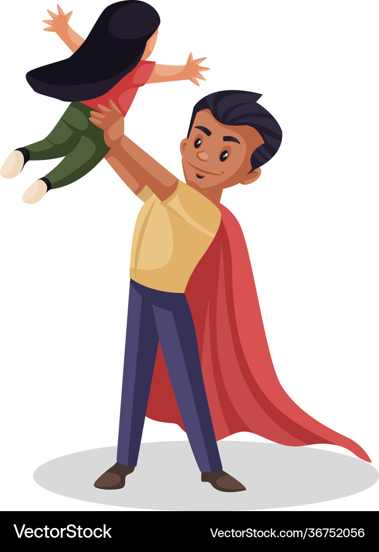 Super dad cartoon Royalty Free Vector Image - VectorStock