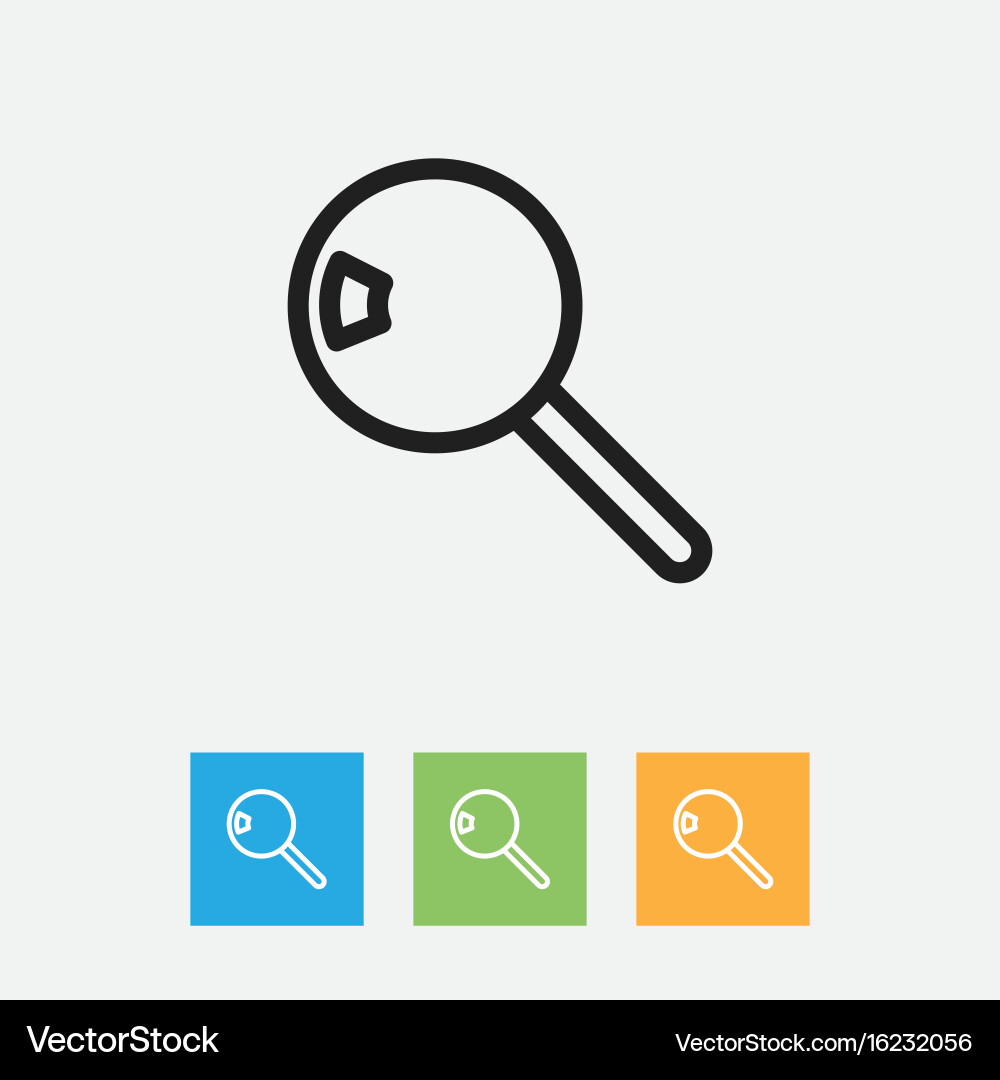 Teach symbol on loupe Royalty Free Vector Image