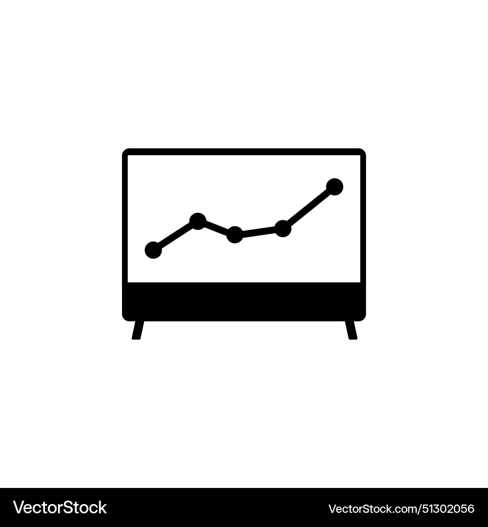 Trading chart analyzing stock market flat icon Vector Image