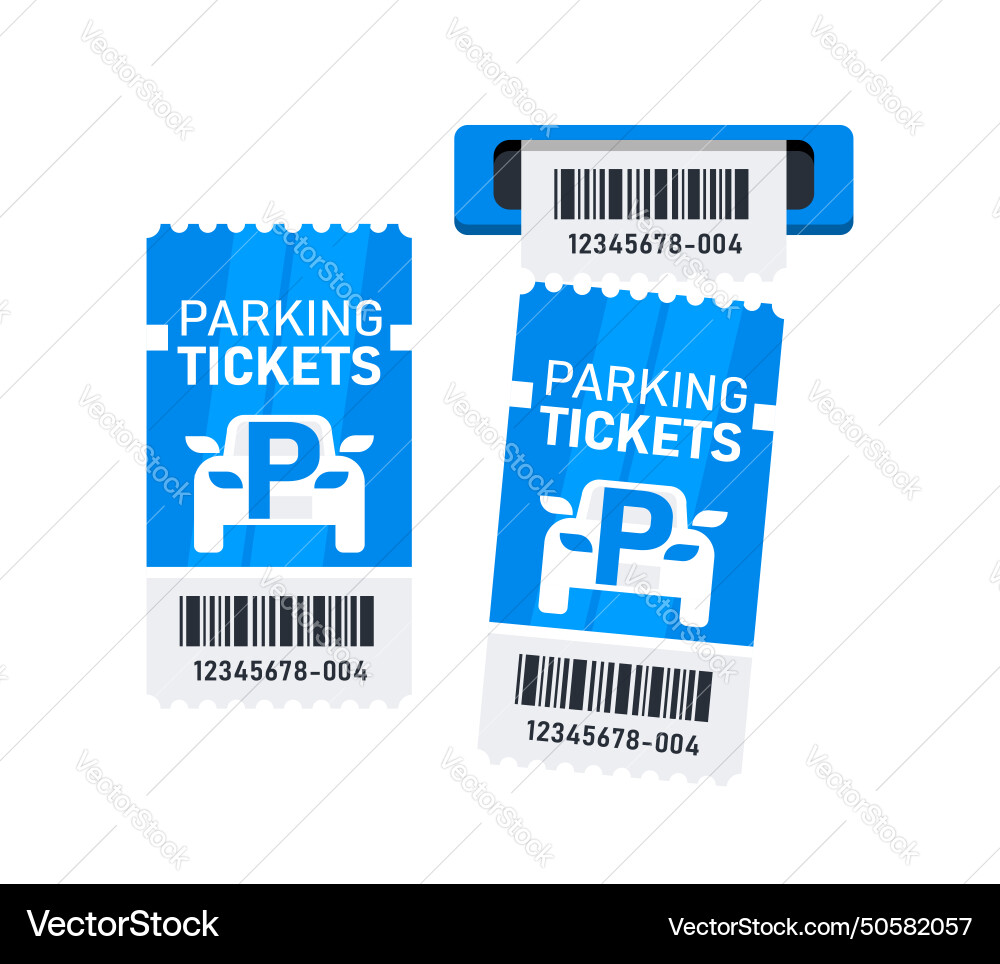 Car parking ticket receipt template paper Vector Image