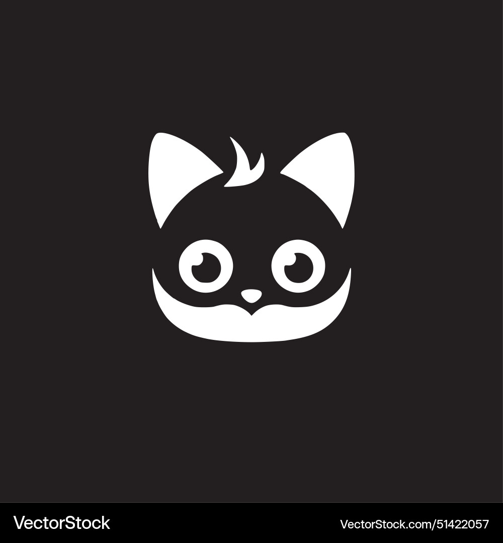 Cat - black and white isolated icon Royalty Free Vector