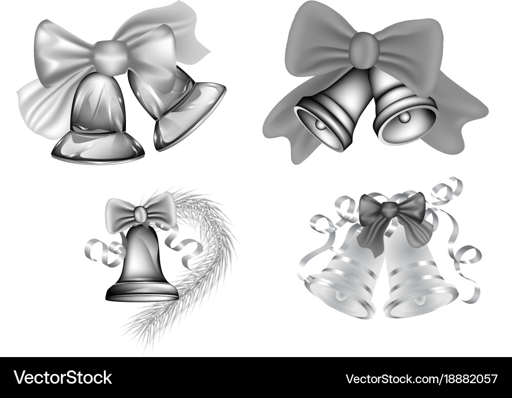 Christmas bell isolated Royalty Free Vector Image