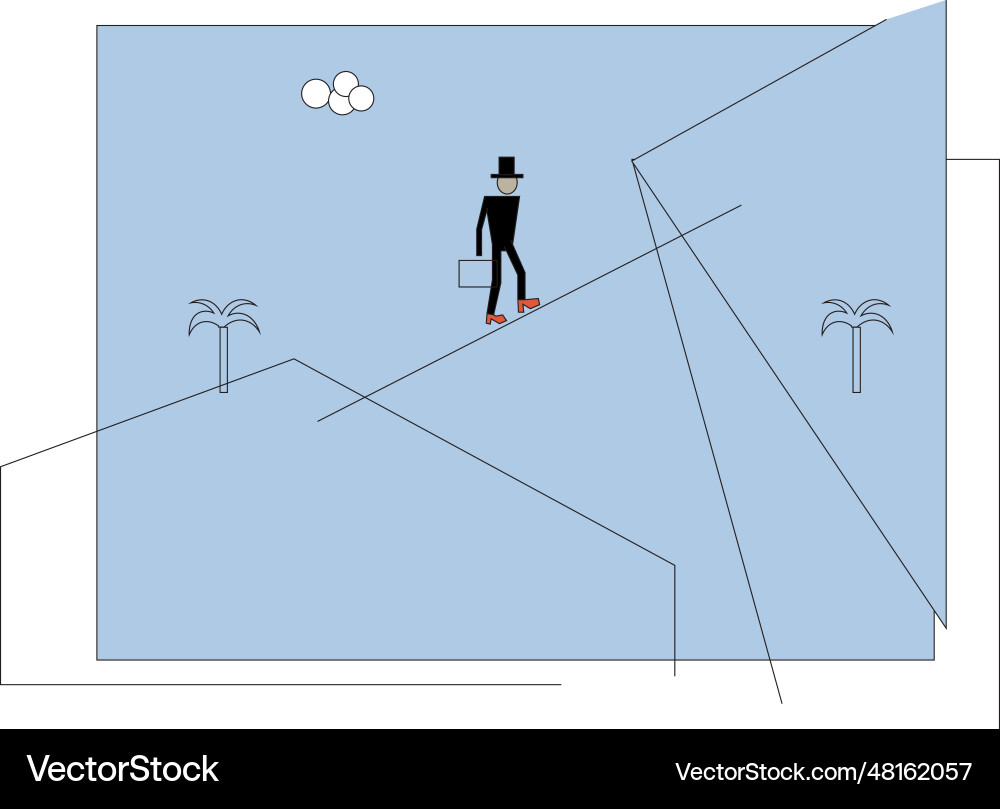 Crossover action of performer Royalty Free Vector Image