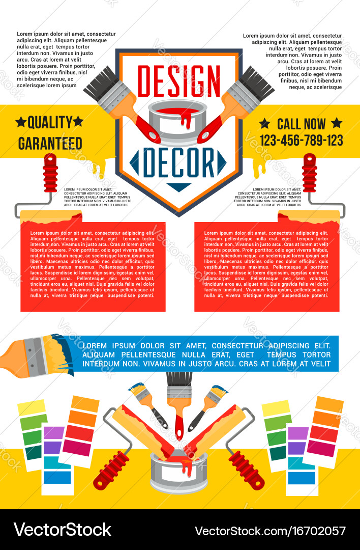 House painting and decorating banner template Vector Image