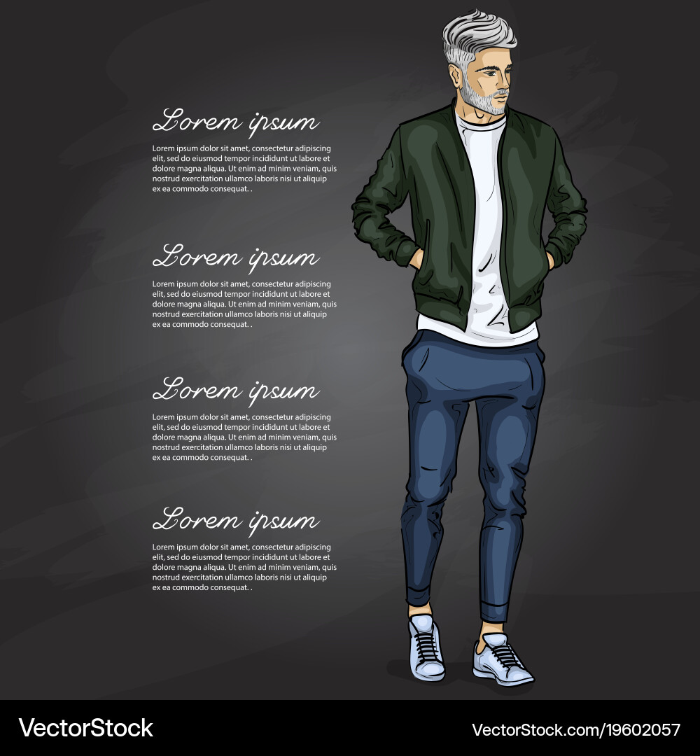 Man model Royalty Free Vector Image - VectorStock