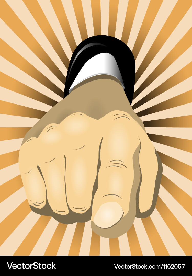 Pointing finger Royalty Free Vector Image - VectorStock
