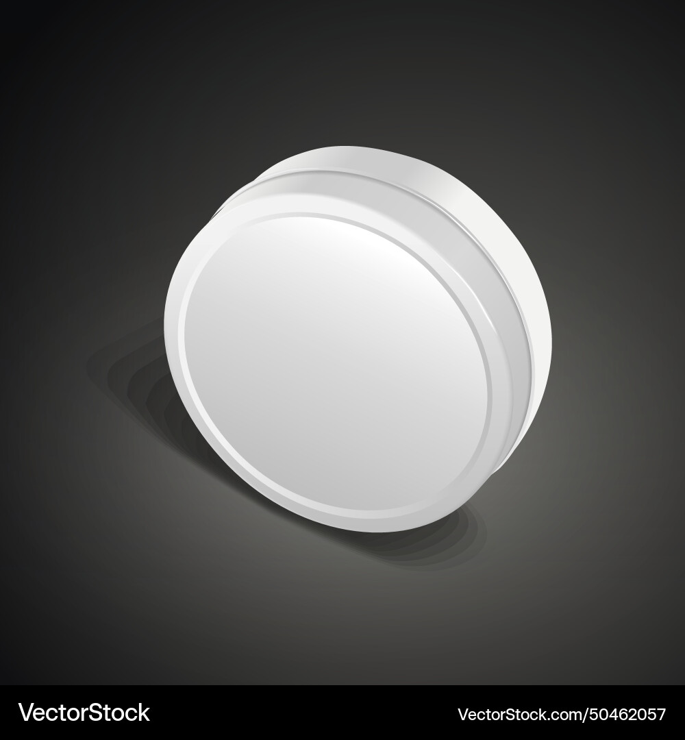 Round metal box Royalty Free Vector Image - VectorStock
