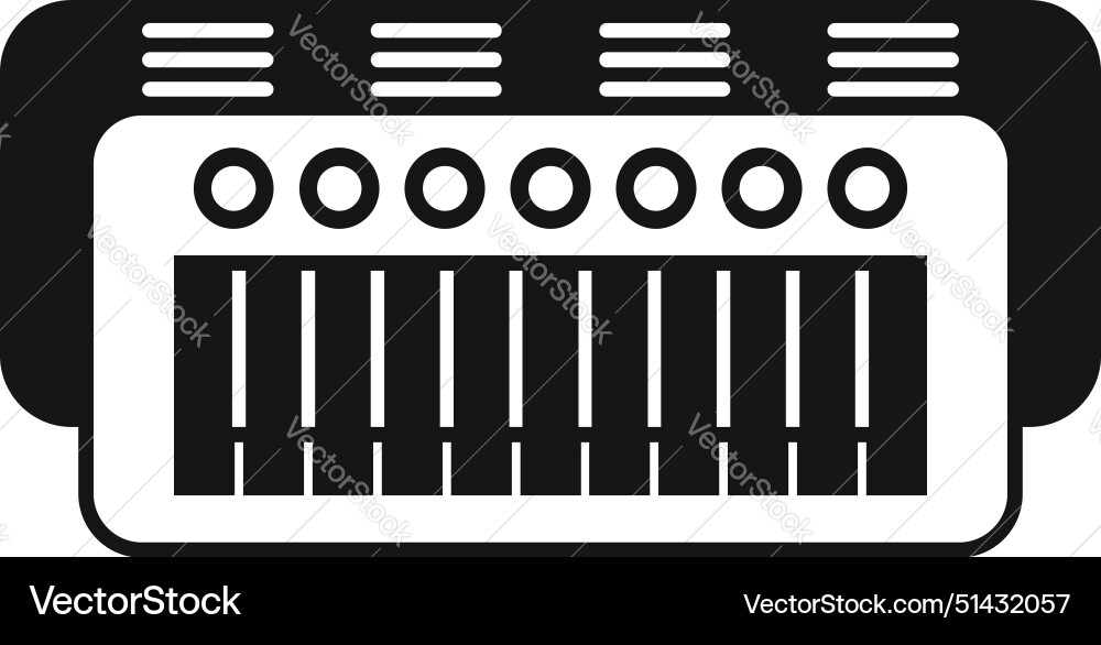 Simplistic black and white icon of a classic Vector Image