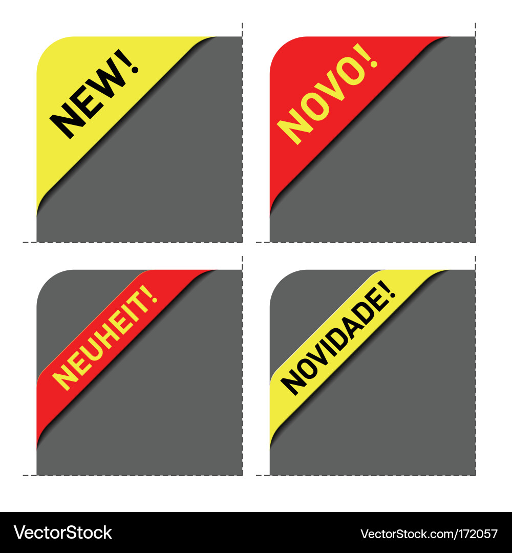 Stylish New Corners Royalty Free Vector Image - VectorStock