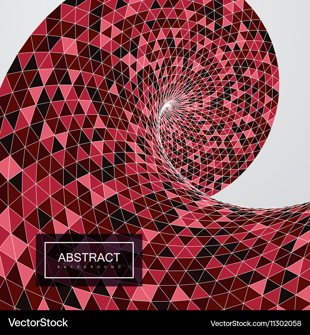 3d abstract polygonal twisted background Vector Image
