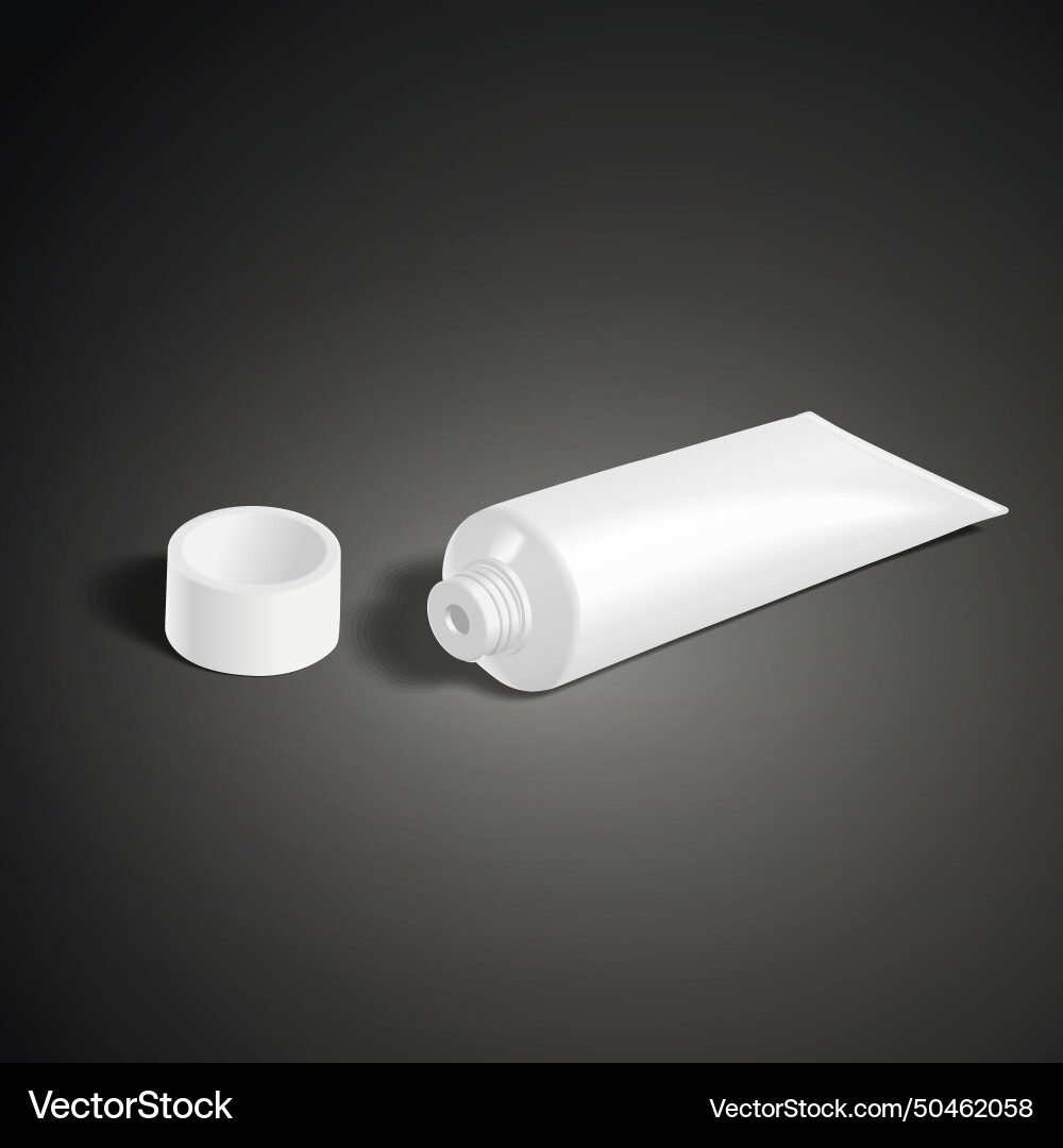 Blank tube with cap Royalty Free Vector Image - VectorStock