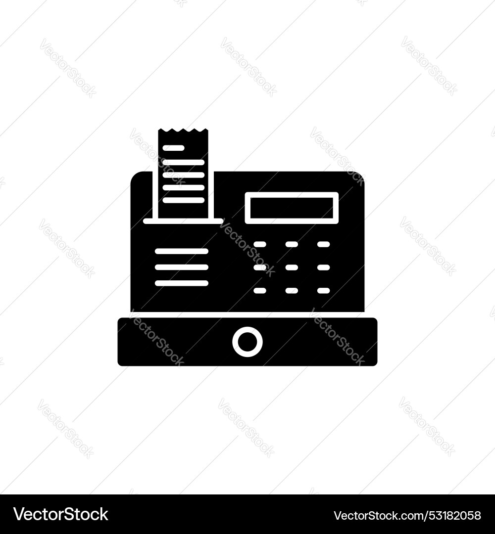 Cash register icon set machine Royalty Free Vector Image