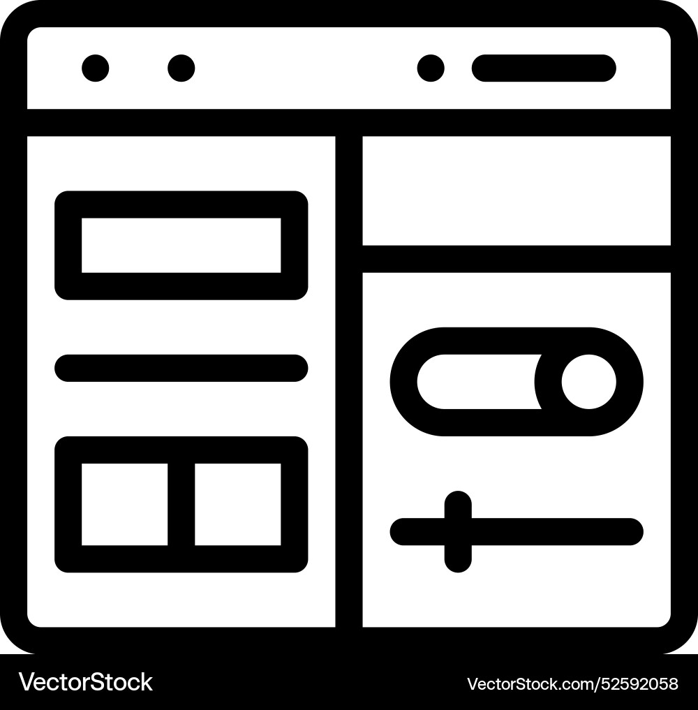 Cms icon thin linear style design isolated Vector Image