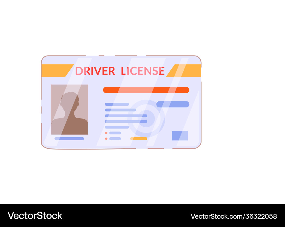 Driver license plastic card isolated on white Vector Image