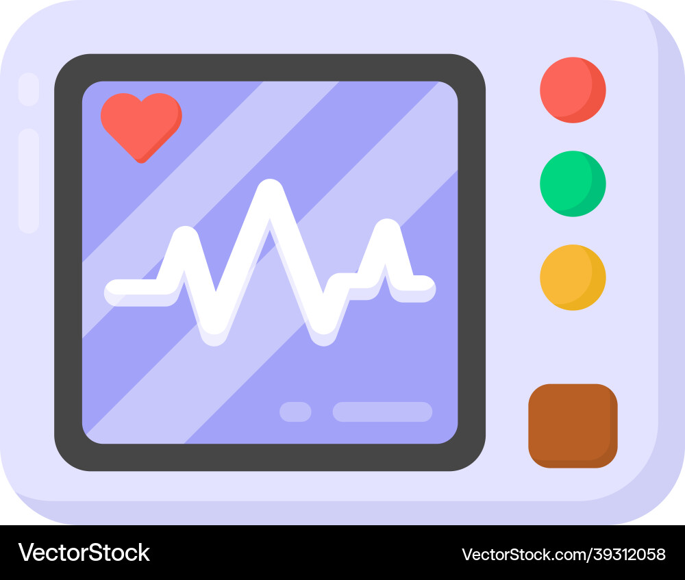 Ecg machine Royalty Free Vector Image - VectorStock