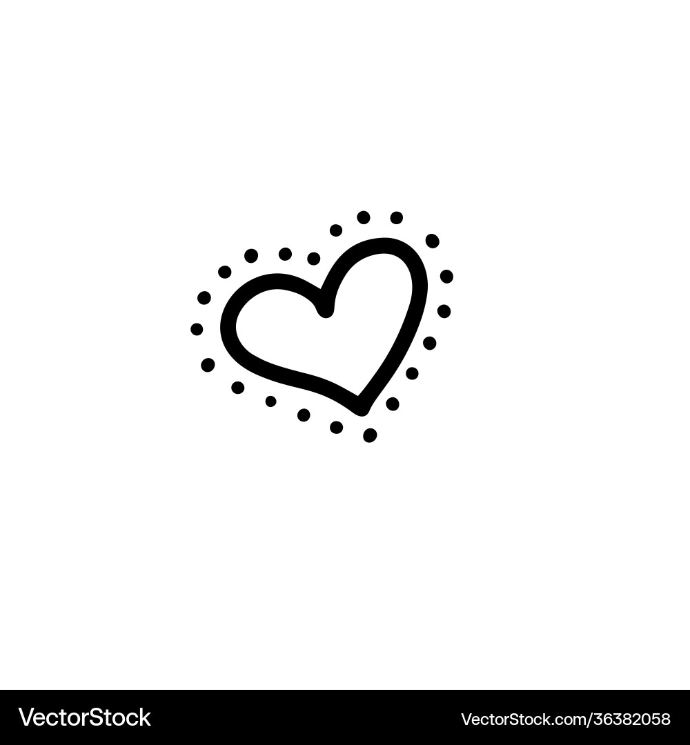 Ein süßes Herz ist Symbol Liebe Lizenzfreies Vektorbild