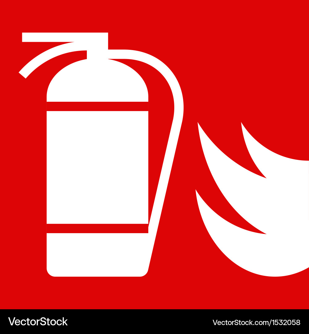 Fire extinguisher sign Royalty Free Vector Image