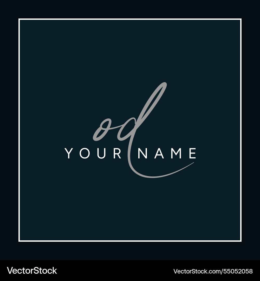 Od initial letter signature logo template Vector Image