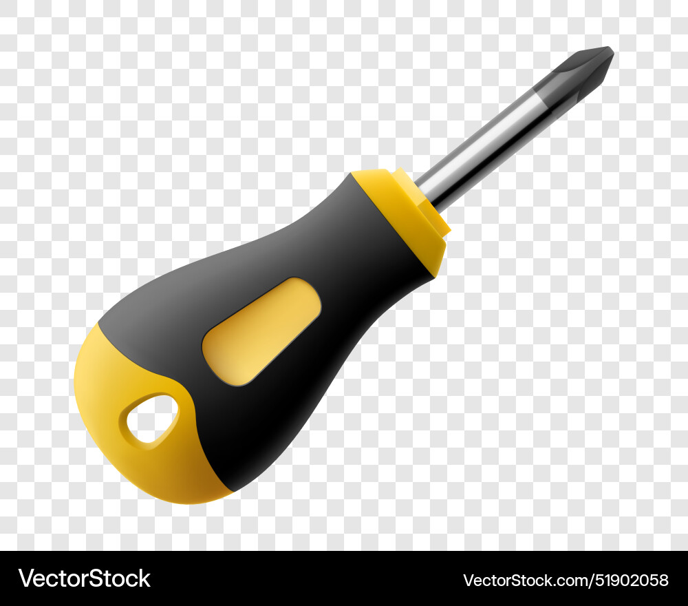 Phillips screwdriver isolated on transparent Vector Image